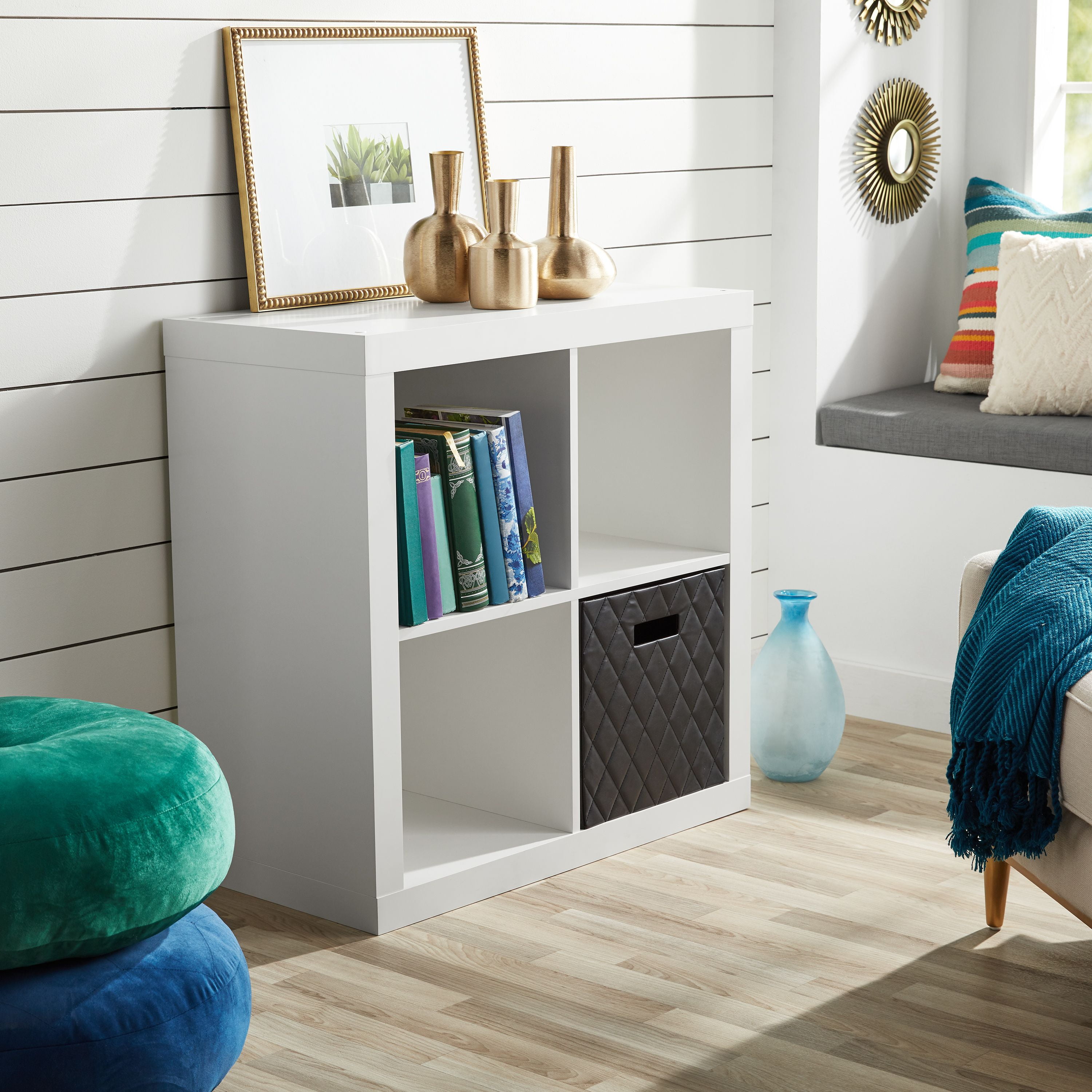 Better Homes & Gardens Square 4-Cube Organizer, Brown Better Homes & Gardens Square 4-Cube Organizer, Brown