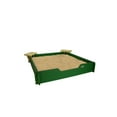 SandLock 5'x5' Square Sandbox with Cover, Corner Seats, and Ground ...