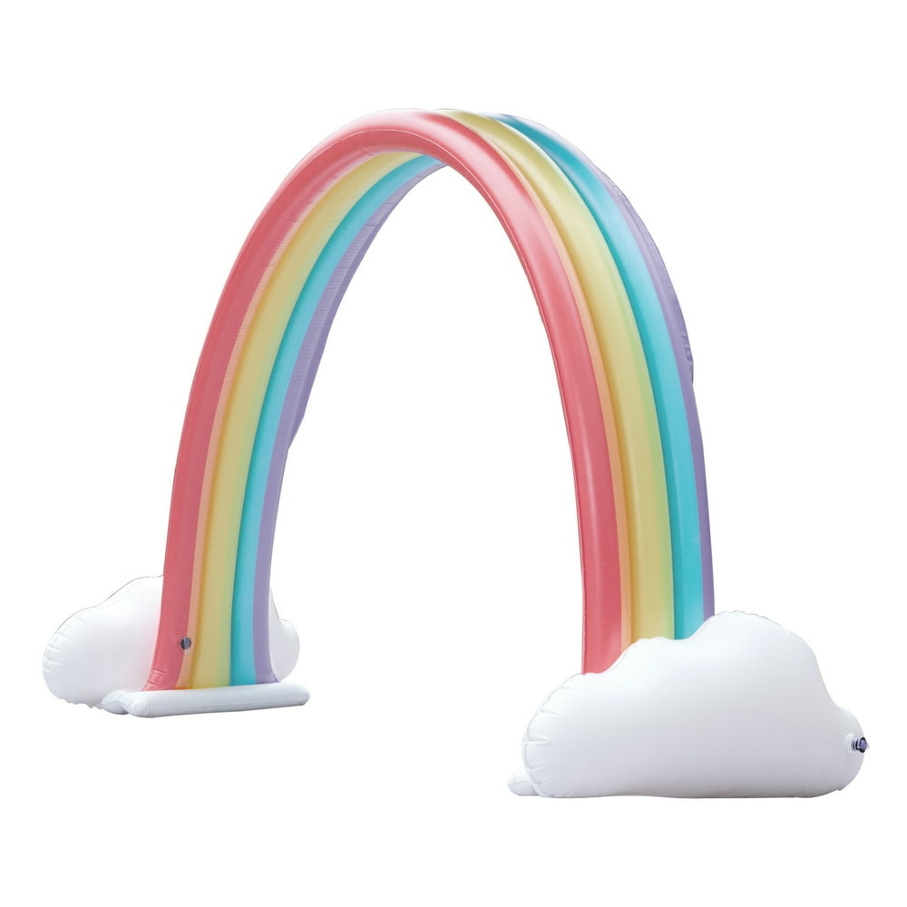 Teamson Kids - Water Fun Pastel Rainbow Inflatable Sprinkler - Multi ...