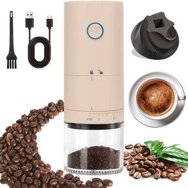 Kaffe Electric Coffee Grinder (3.5oz Capacity) with Free Cleaning Brush ...