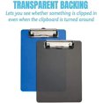 1InTheOffice Small Clipboards 6x9 Plastic Memo Size, Translucent Blue ...