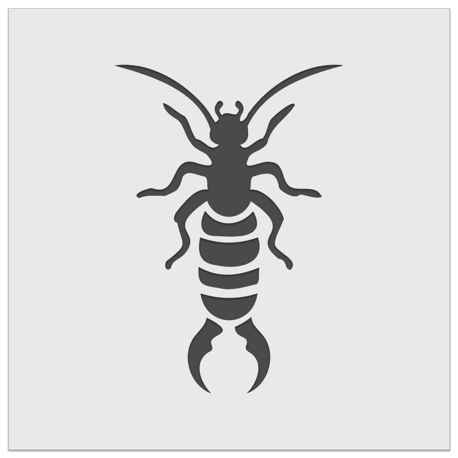 Earwig Insect Bug with Pincer Tail DIY Cookie Wall Craft Stencil - 3.5 ...