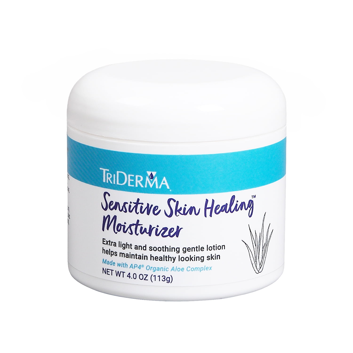 TriDerma Sensitive Skin Healing Moisturizer, Non-Greasy Light-Weight ...