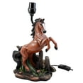Ebros Gift Rearing Wild Chestnut Horse Stallion Table Lamp, Wildlife ...