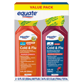 Equate Non-Drowsy Daytime and Nighttime Cold & Flu Multi-Symptom Relief ...