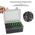 Battery Organizer Storage Box, Clear Plastic Case Holds 24 AA & 30 AAA ...
