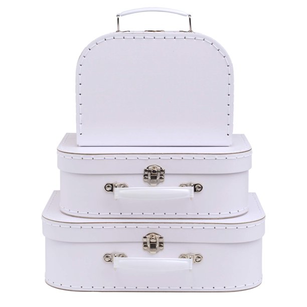Jewelkeeper Paperboard Female Suitcases, Set of 3 Nesting Storage Gift ...