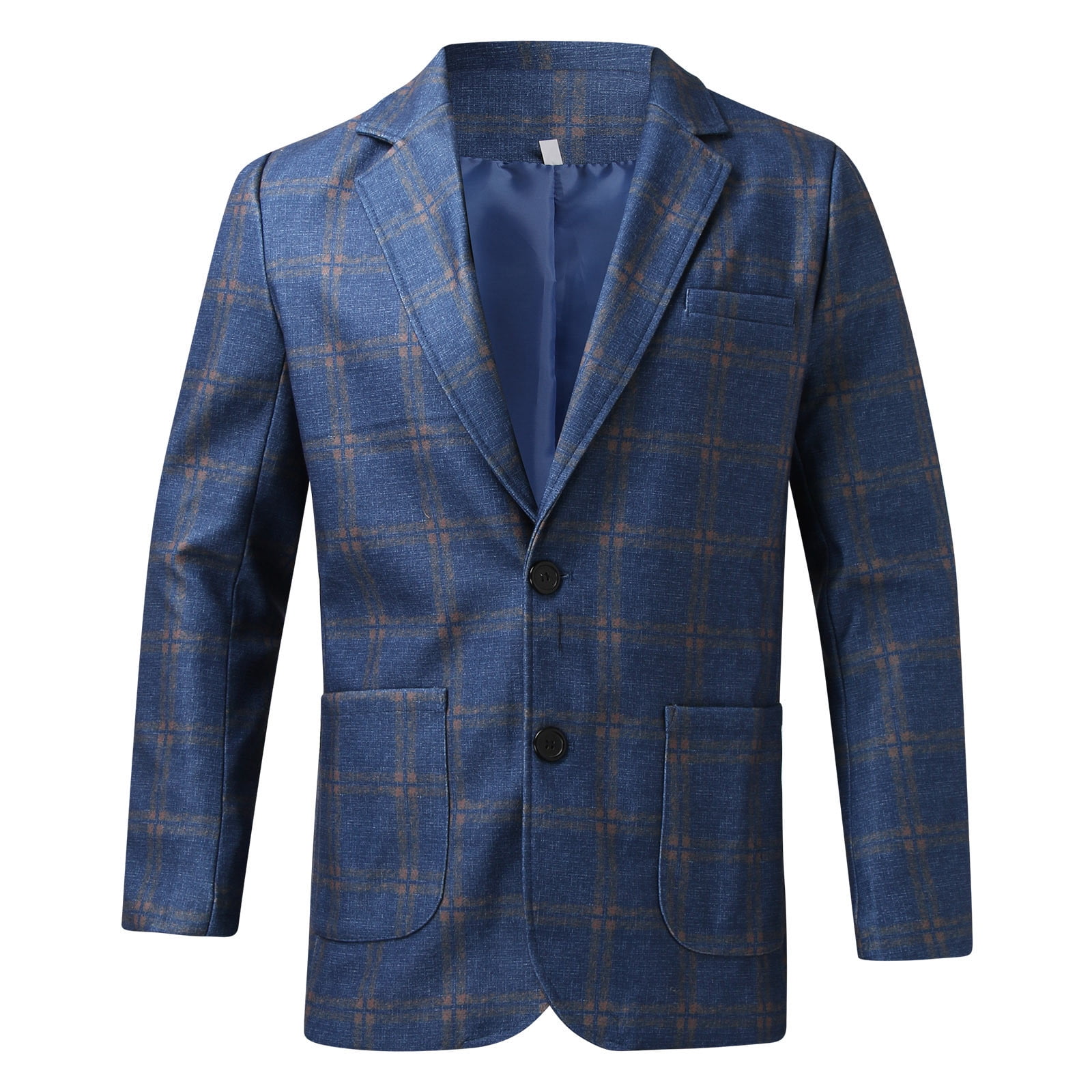 Click here for Penkiiy Mens Plaid Lapel Long-Sleeved Business Cas... prices