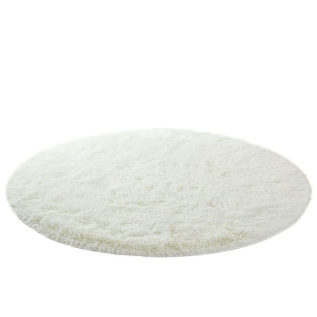 Fluffy Round Rug for Bedroom, Soft Circle Area Rug for Kids Room, Shag ...