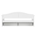 AFI Acadia Wood Twin Size Daybed Frame with 2 Storage Drawers White ...