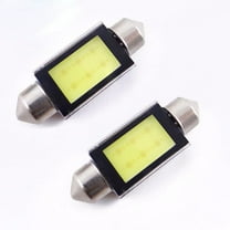 2 X White 36mm Car COB LED License Light 6418 C5W 4W LED Bulbs 12V ...