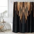 54x78 Inch Shower Curtain Decorative Orange Black Vertical Bathtub Bath ...