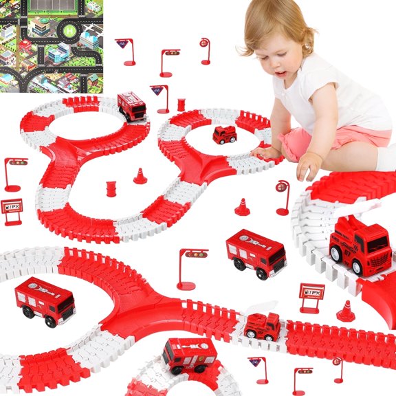 Adventure Force Race Track Set with Motorized NASCAR Cars, Crash Zone ...