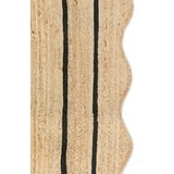 KLAVATE Hand Braided Jute Rug, Scalloped Wave Edge, Farmhouse Entryway ...