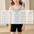 Freshbabe Girls Bow Print Sheer Mesh Shirt, Lace Scalloped Neck Puff ...