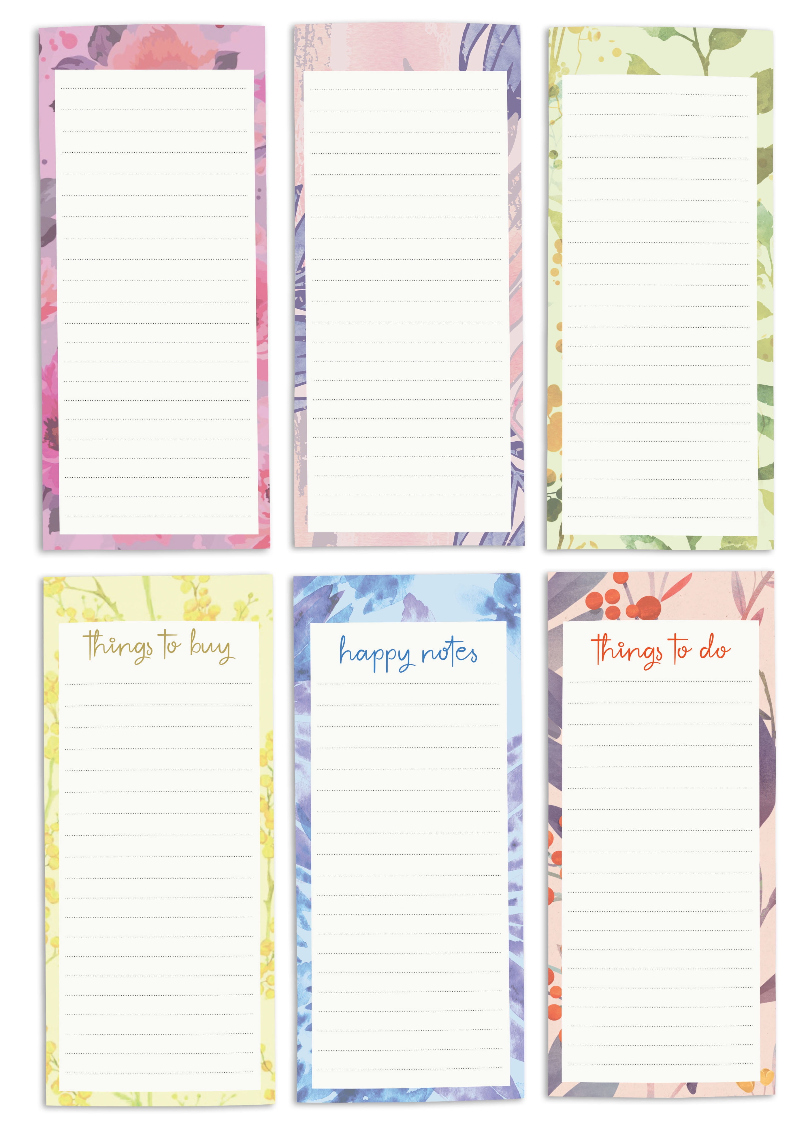 Inkdotpot Pack of 6 Funny Magnetic Dry Erase List For Fridge, Wipe ...