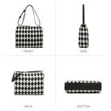 Black and off-white checkerboard pattern handbag Ladies Shoulder Bag ...