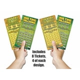Larkmo Prank Gag Fake Lottery Tickets - 8 Total Tickets, 4 of Each ...