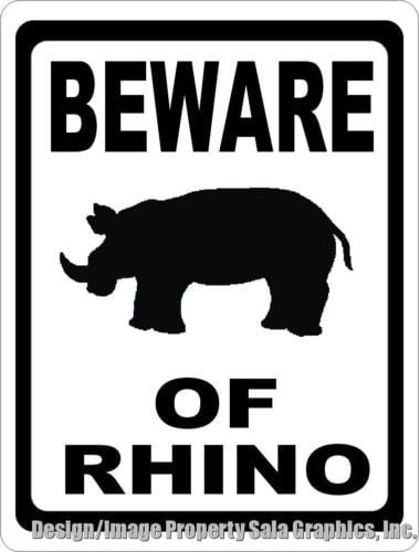Beware of Rhino Sign - Walmart.com