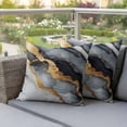 2 Pack Outdoor Waterproof Throw Pillow Covers,Marble Texture Ombre ...