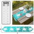 Beach Sea Turtle Table Runner Linen Burlap Table Runner 72 Inches Long ...