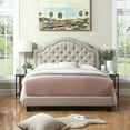 Rosevera Angelo Diamond Tufted Upholstered Panel Bed - Walmart.com