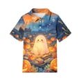 Boys Girls Halloween Golf Shirts Cute Cartoon Ghost Pumpkin T-Shirts ...