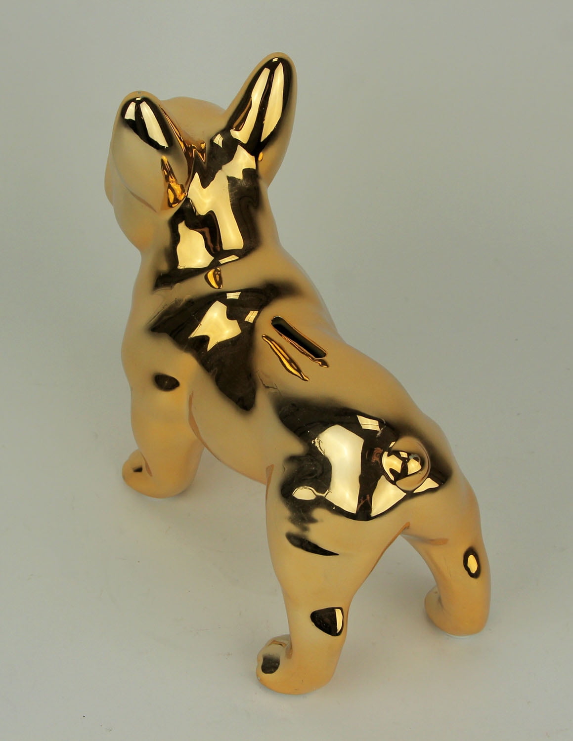 Metallic Gold Finish Ceramic French Bulldog Coin Bank | Walmart Canada
