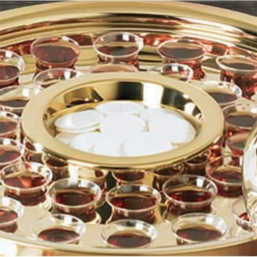 Communion Ware Stainless Steel Communion Ware A Holy Wine Serving Tray ...