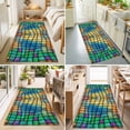 Abstract Colored Plaid Area Rug, Gradient Grid Gemstone Modern ...