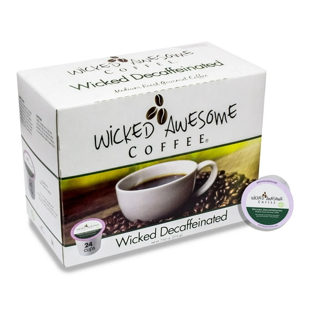 Wicked AwesomeWicked Decaffeinated Coffee, Single Serve Cups, 24 ct ...