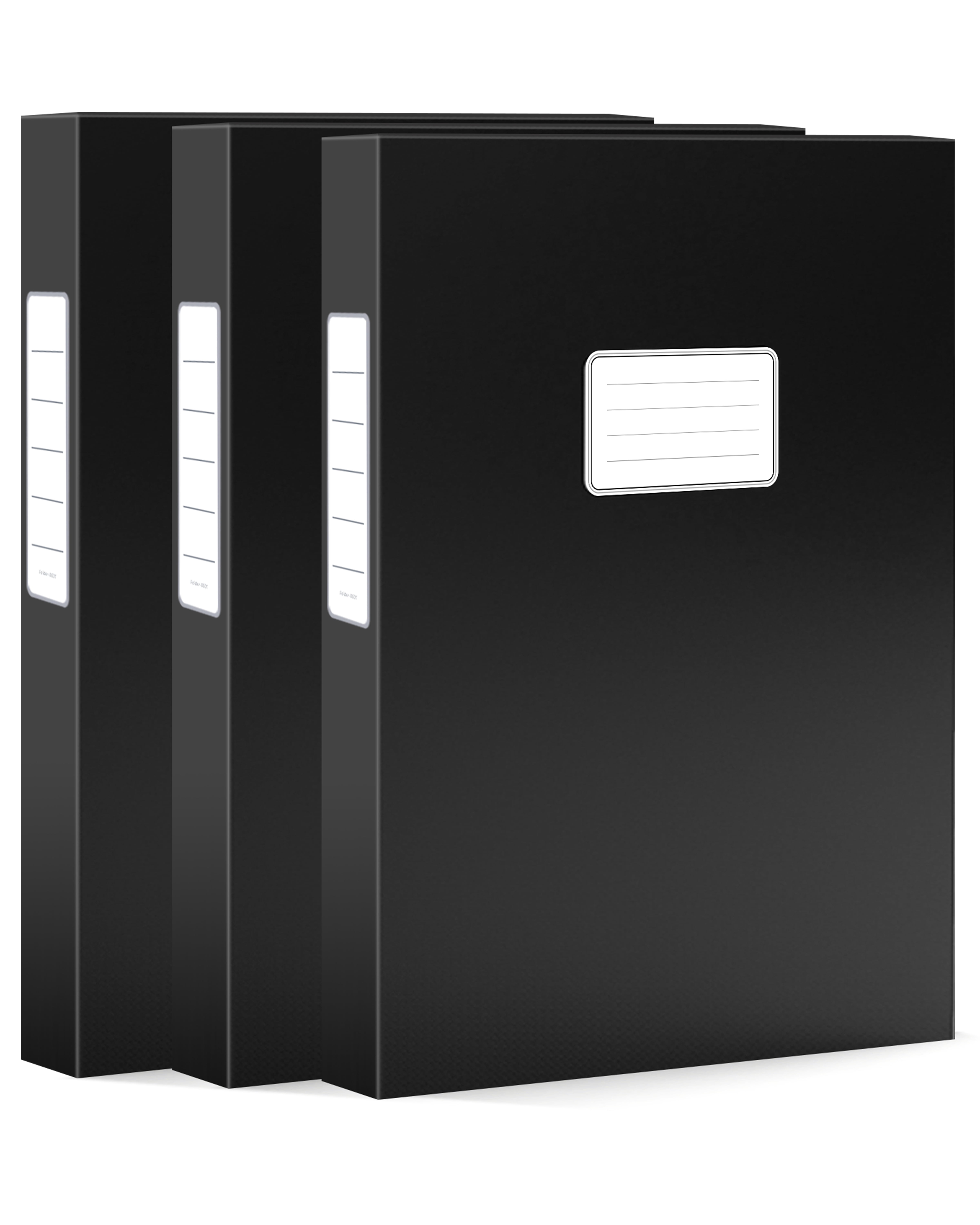 JiaWei World Storage File Boxes 3Pack, Archives Cases with Magnetic ...