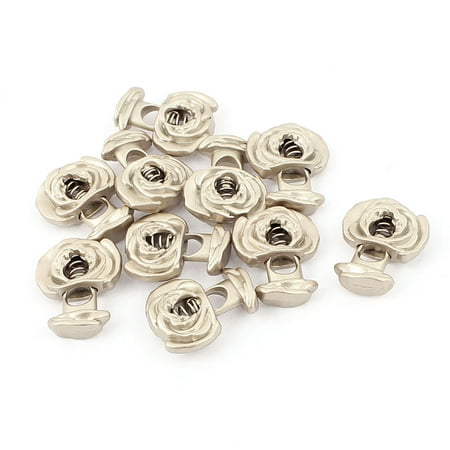 Metal Spring Drawstring Toggle Stopper Cord Lock 10 Pcs Gold Tone ...