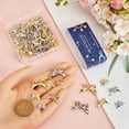1 Box 60Pcs 6 Colors Alloy Charms Bulk Gold Bowknot Charm Connector ...
