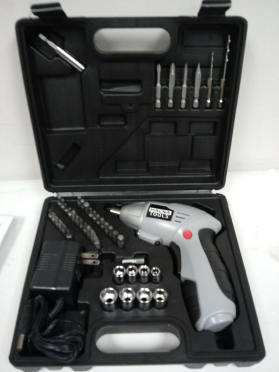 Magna 44 piece 4.8V Electric Drill with Accessories ~ Gray - Walmart.com