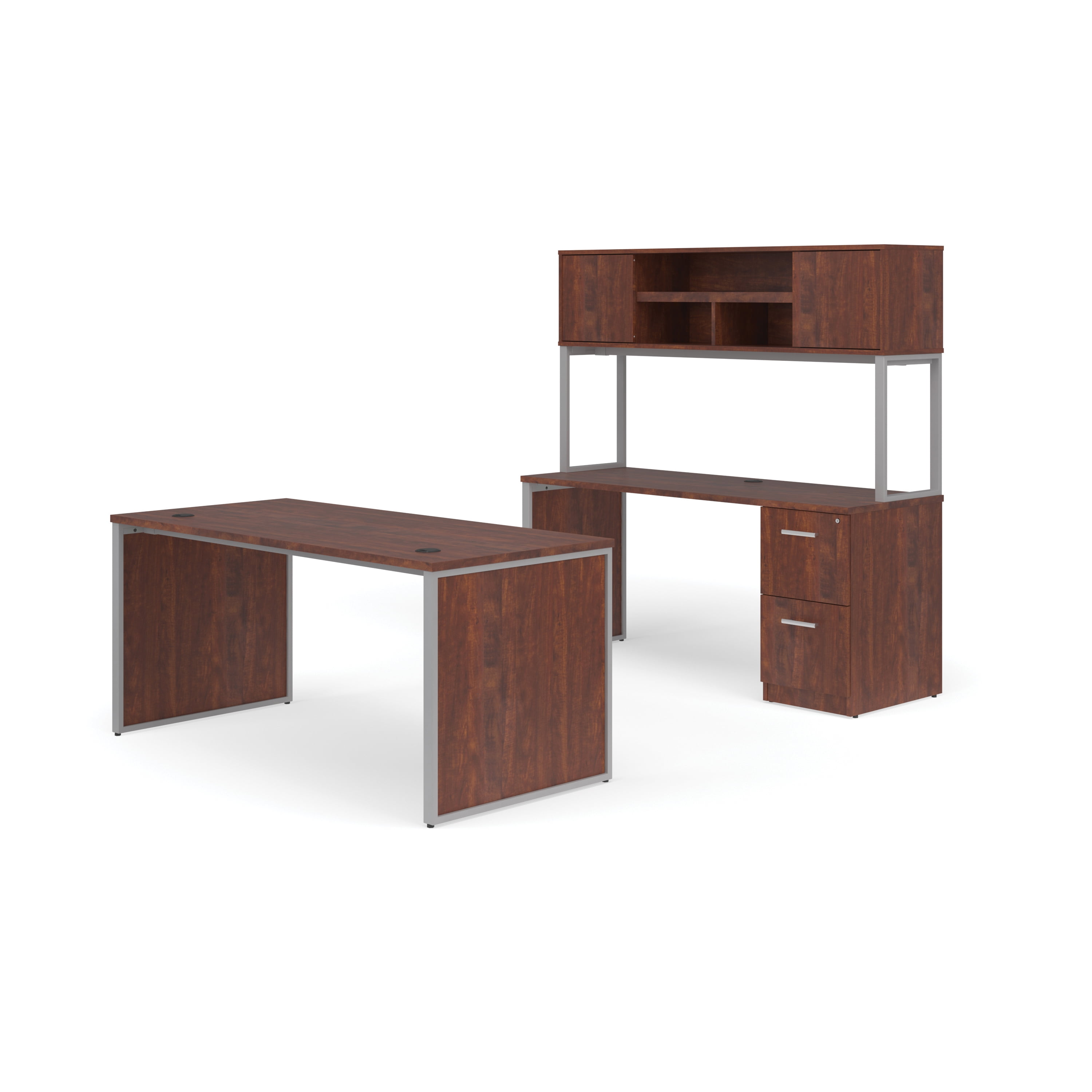 OFM Fulcrum Series Office Furniture Set, 66" Table Desk, 66" Credenza ...