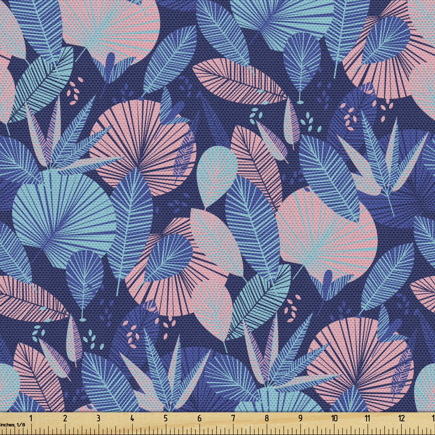 Floral Upholstery Fabric by the Yard, Botanical Themed Tropical Foliage ...
