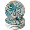 CounterArt "Monterey Bay" 4 Pack Absorbent Stone Tumbled Tile Coasters ...