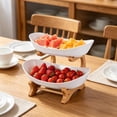 2-Tier Countertop Fruit Basket, Tiered Metal Storage Bowl for Kitchen ...