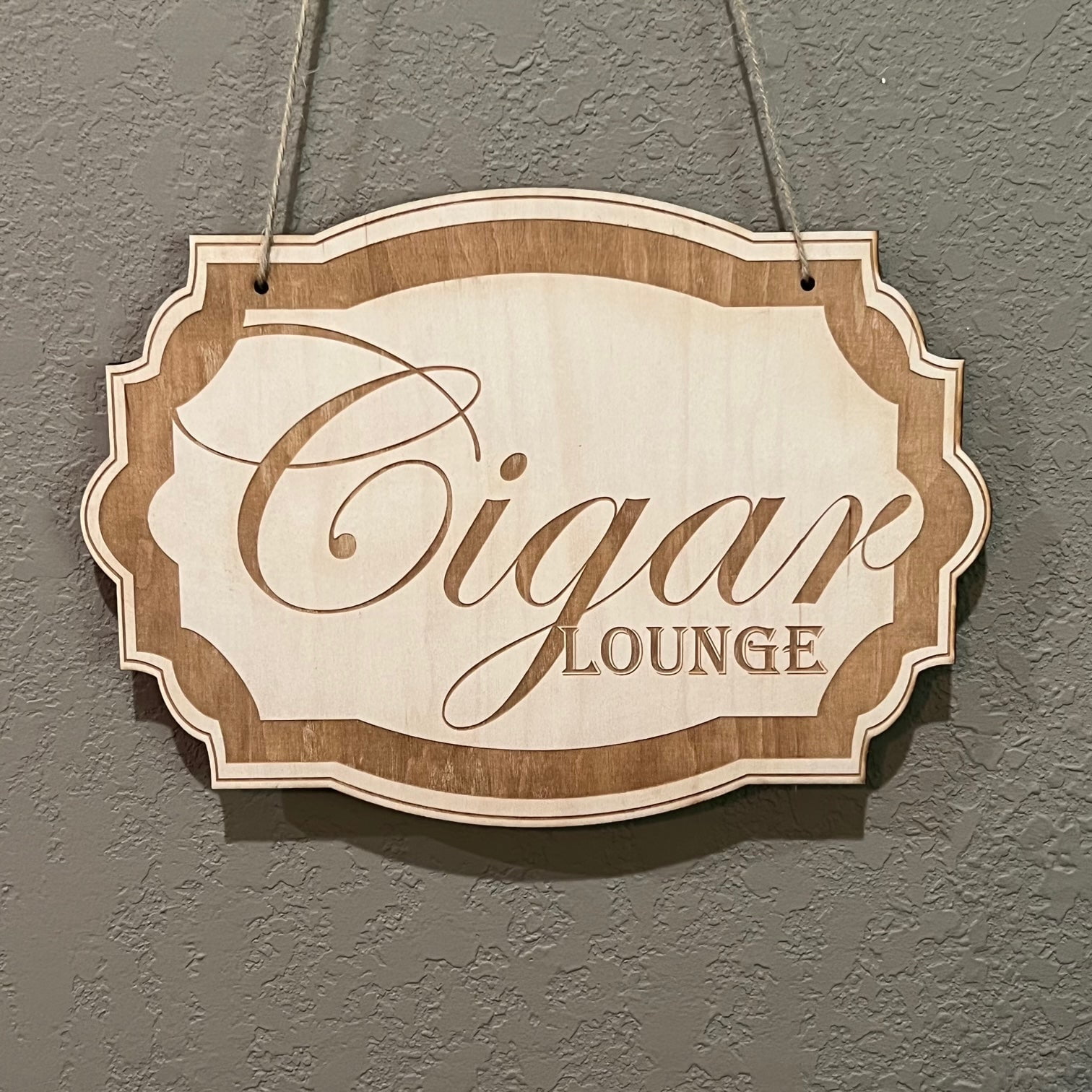 Cigar Lounge - Raw Wood Door Sign 7x9.5in - Walmart.com