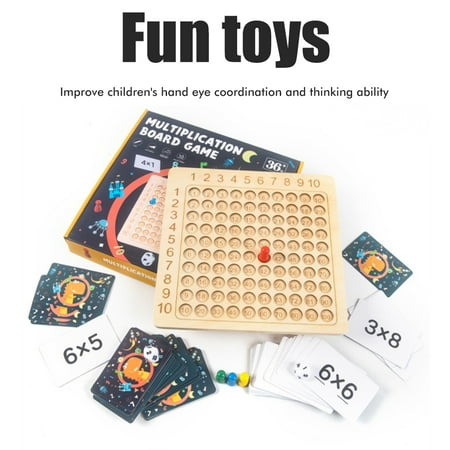 Educational Toy Wooden Math Board Table Tray Maths Multiplication Board ...