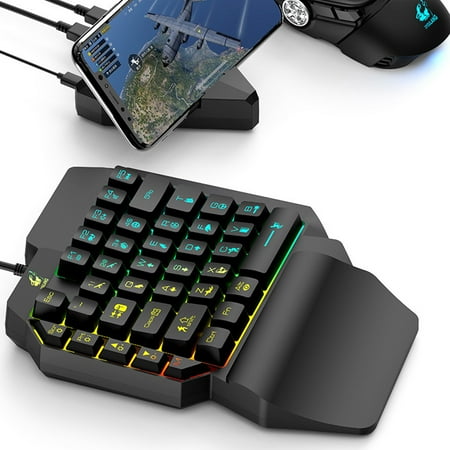 Single Left Hand Keyboard Mechanical Feel Game tablets game Keyboard ...