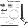 Overhead Ring Light Kit, 10" Ringlight with Heayy Duty Boom Arm and ...