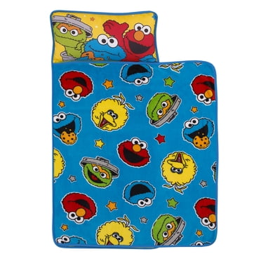 Sesame Street Come And Play 4 Piece Toddler Bedding Set, Blue, Green ...