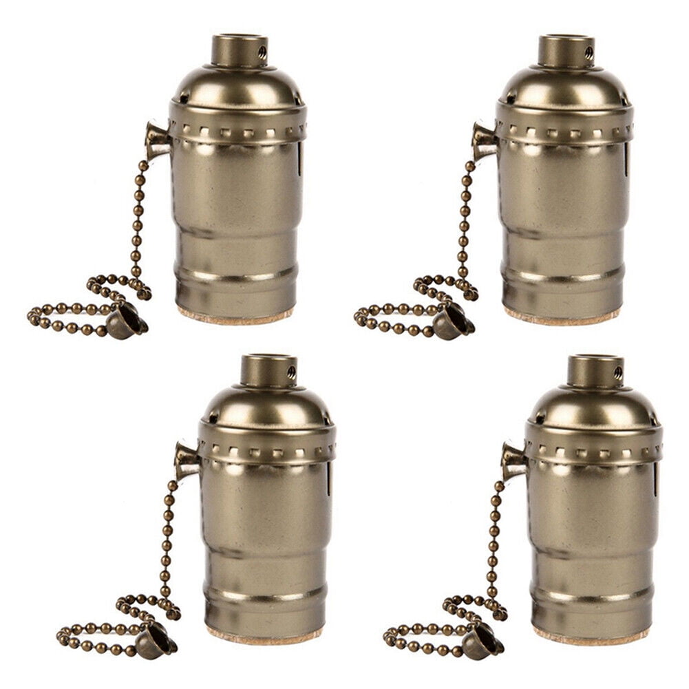 Pull Chain Light Bulb Lamp Socket Replacement Switch E27 E26 3 Way 250W ...