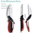 Vegetable Scissors and Food Cutter - Kitchen Shears With Cutting Board ...