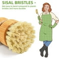 Bamboo Dish Scrub Brush for Kitchen Sink Natural Wooden Washing ...