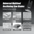 5PCS Diamond Oscillating Saw Blades, Universal Multitool Blades for ...