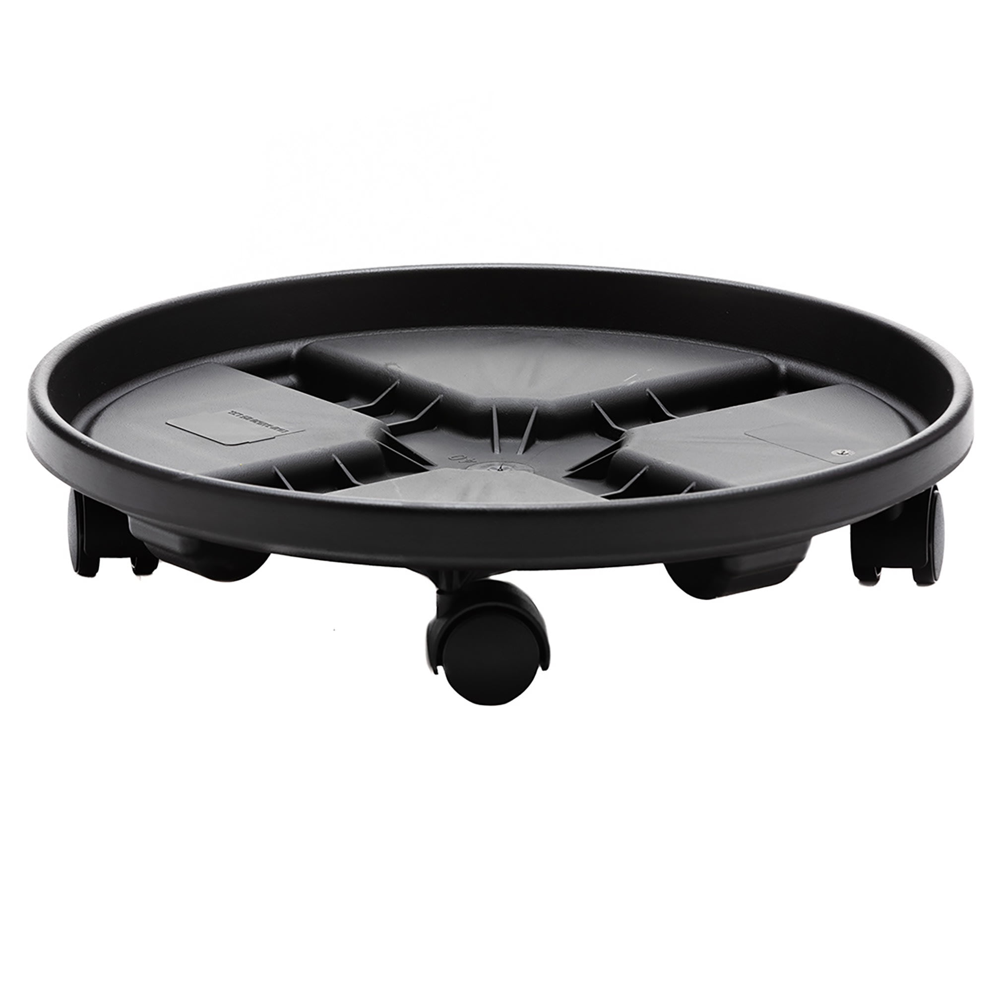 Bloem 14-in Round Planter Caddy With Wheels - Black - 100 lb Capacity ...