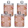 2PCS Clear Storage Jars Cotton Swabs Cans Translucent Plasticental ...